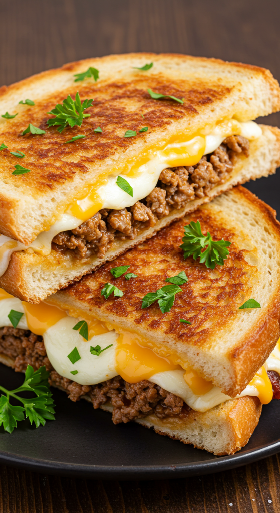 Ultimate Cheesy Ground Beef Melt