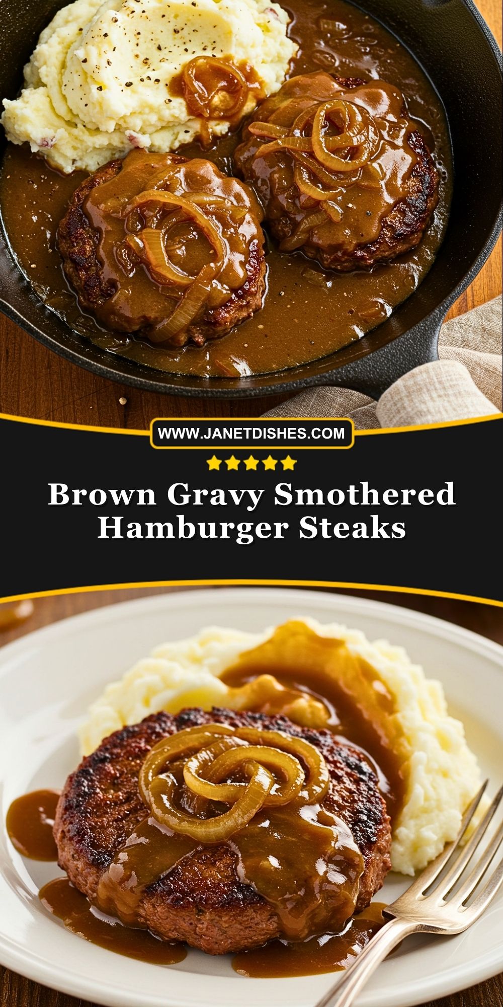Brown Gravy Smothered Hamburger Steaks