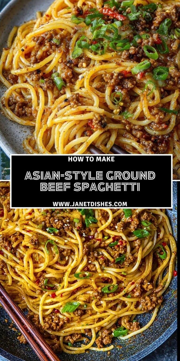 Asian-Style Ground Beef Spaghetti