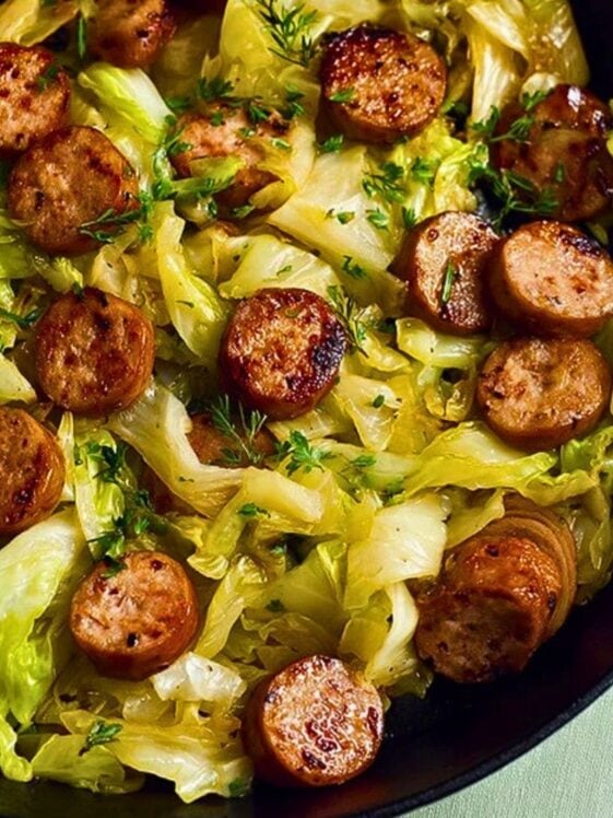 Cabbage and Sausage Skillet Recipe
