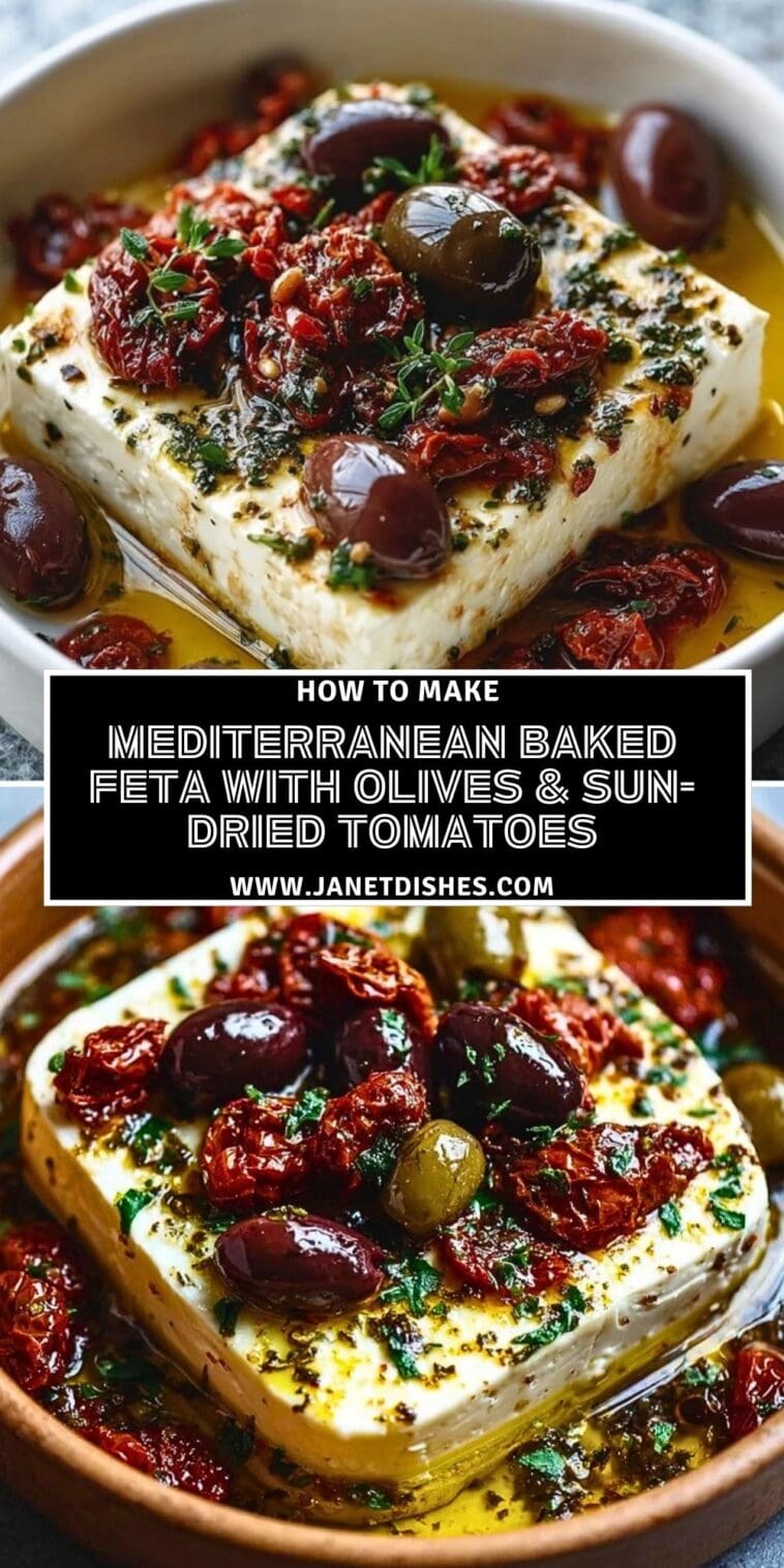 Mediterranean Baked Feta with Olives & Sun-Dried Tomatoes