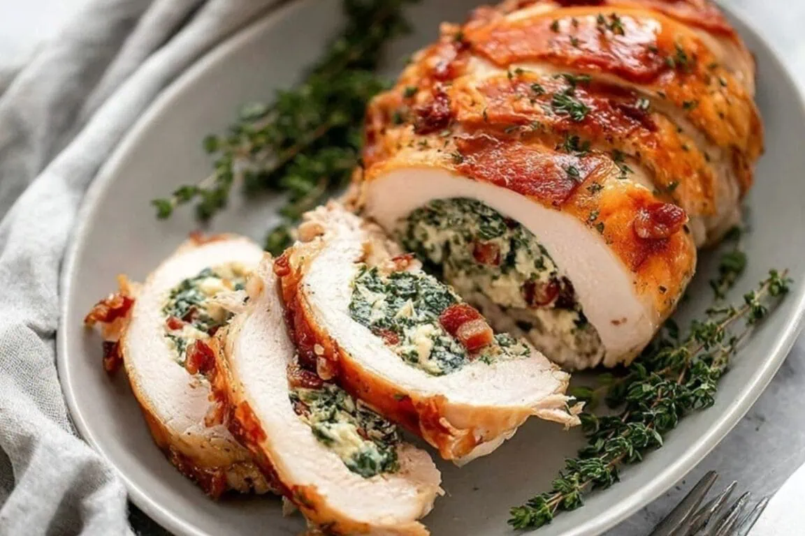 Best Christmas Stuffed Turkey Breast