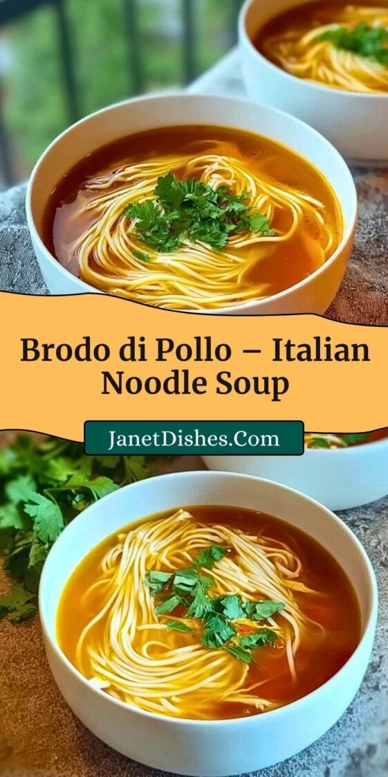 Brodo di Pollo – Italian Noodle Soup