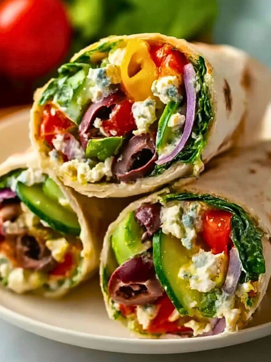 Mediterranean Veggie Wraps