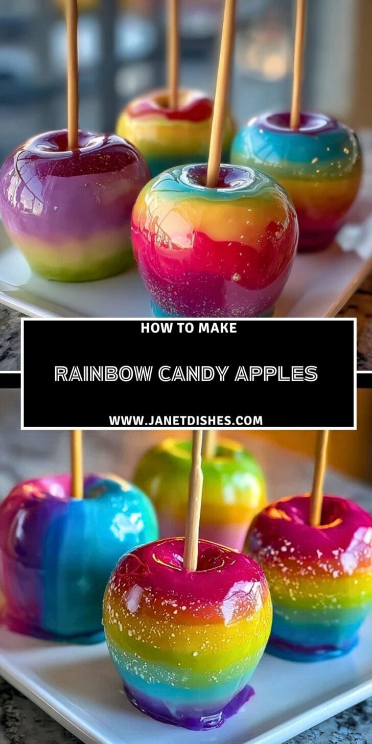 Rainbow Candy Apples