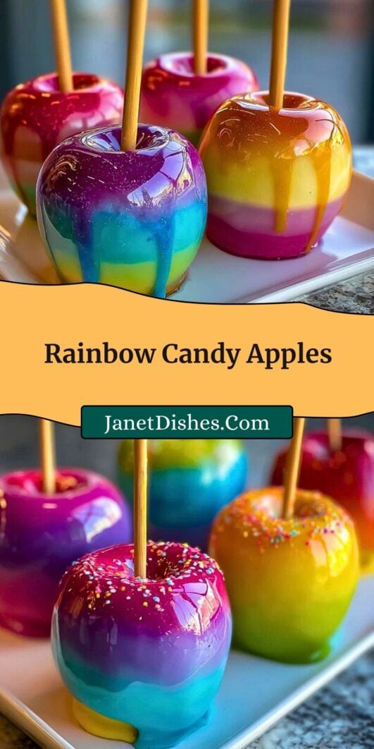 Rainbow Candy Apples