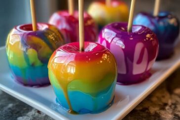Rainbow Candy Apples