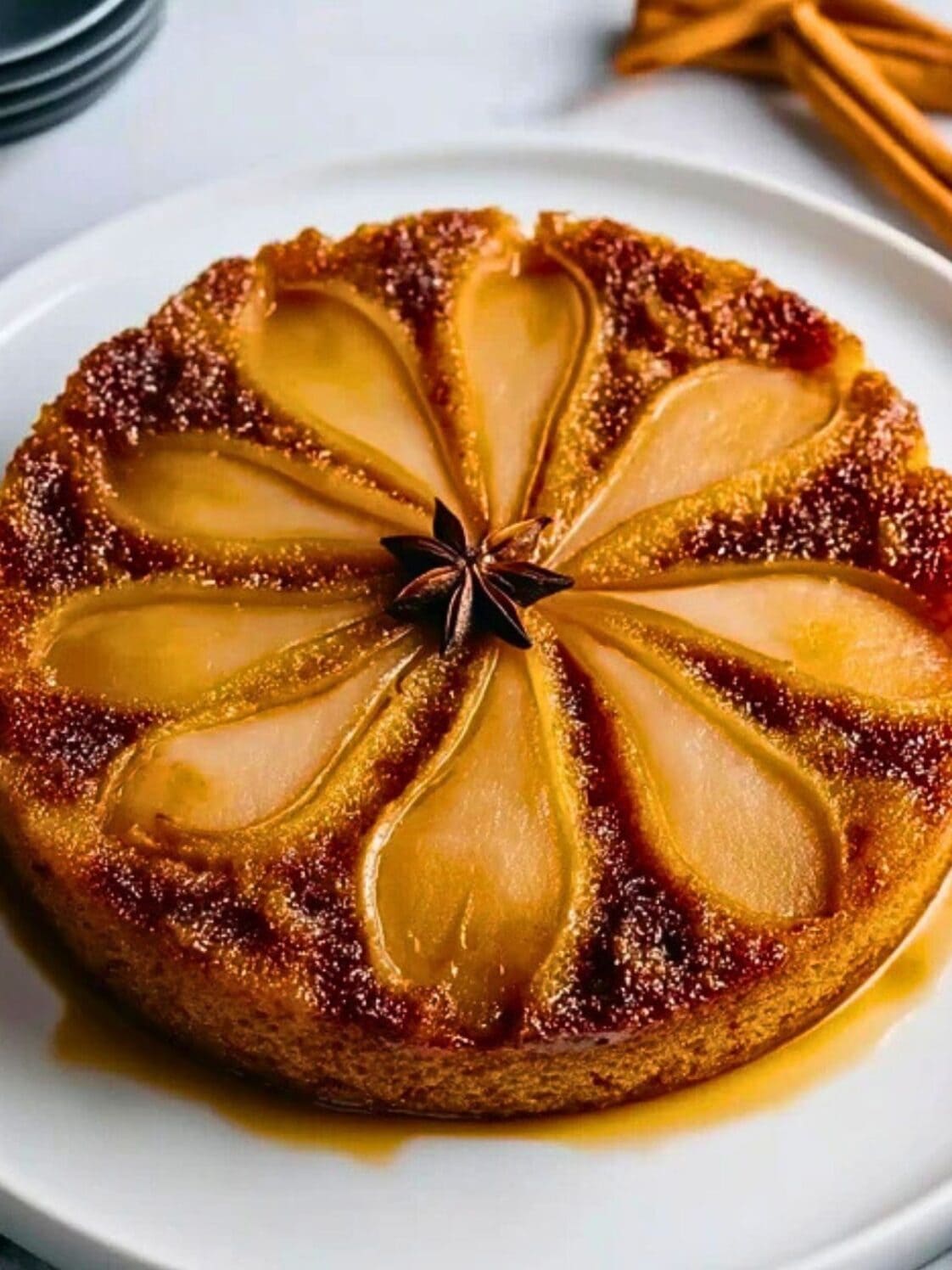 Spiced Pear Upside Down Cake