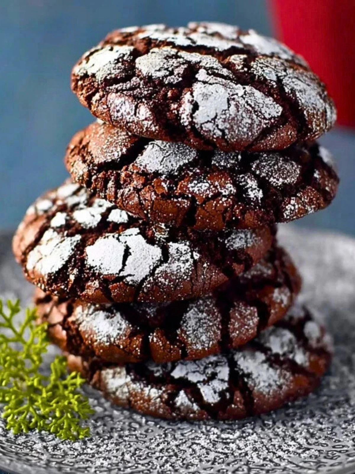 Chewy Chocolate Brownie Crinkle Cookies